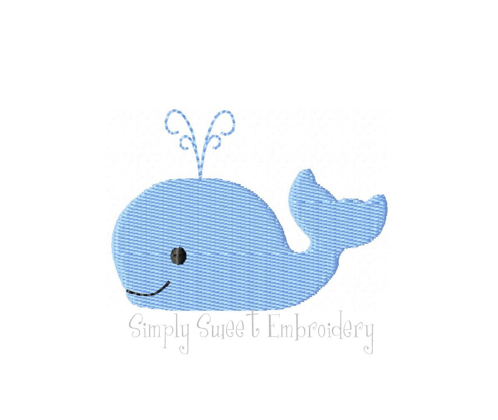 Whale Machine Embroidery Mini Design - 6 Sizes - Etsy