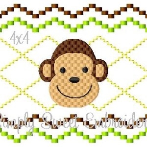 Boy Monkey Faux Smocking Machine Embroidery Design - Etsy