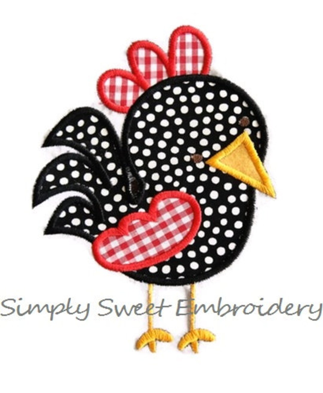 Rooster Machine Embroidery Applique Design - Etsy