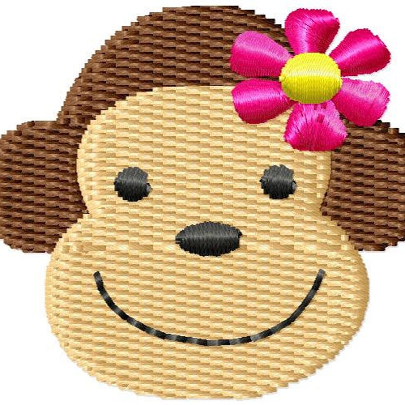 Monkey Embroidery - Etsy