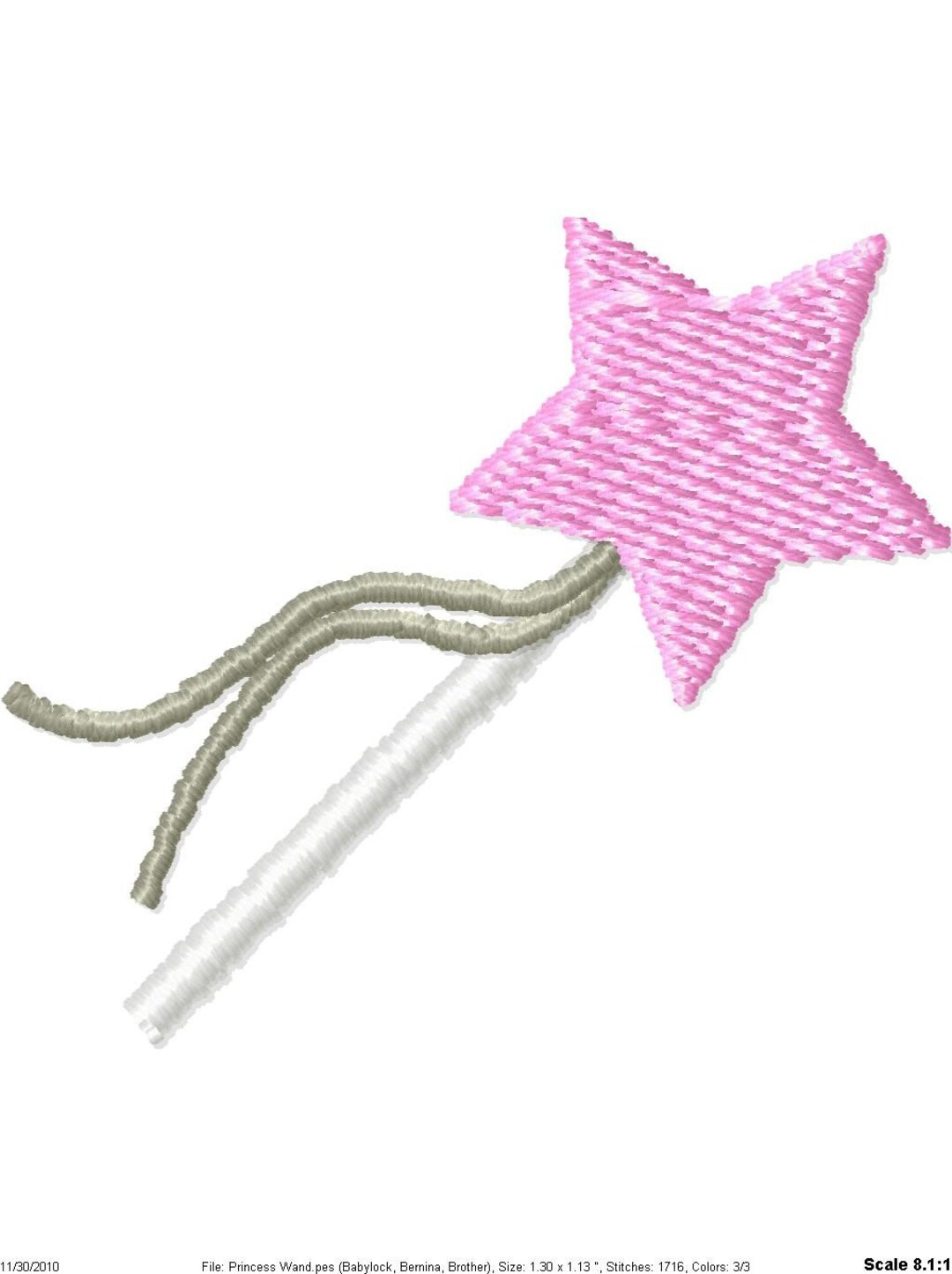 Princess Wand Machine Embroidery Design Mini - Etsy