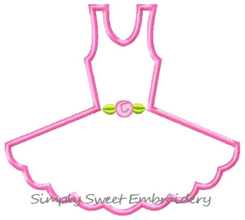Ballet Tutu Machine Embroidery Applique Design - Etsy