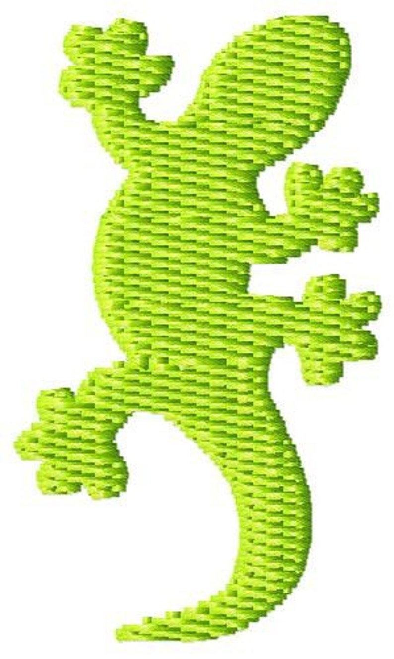 Gecko Machine Embroidery Design Mini | Etsy