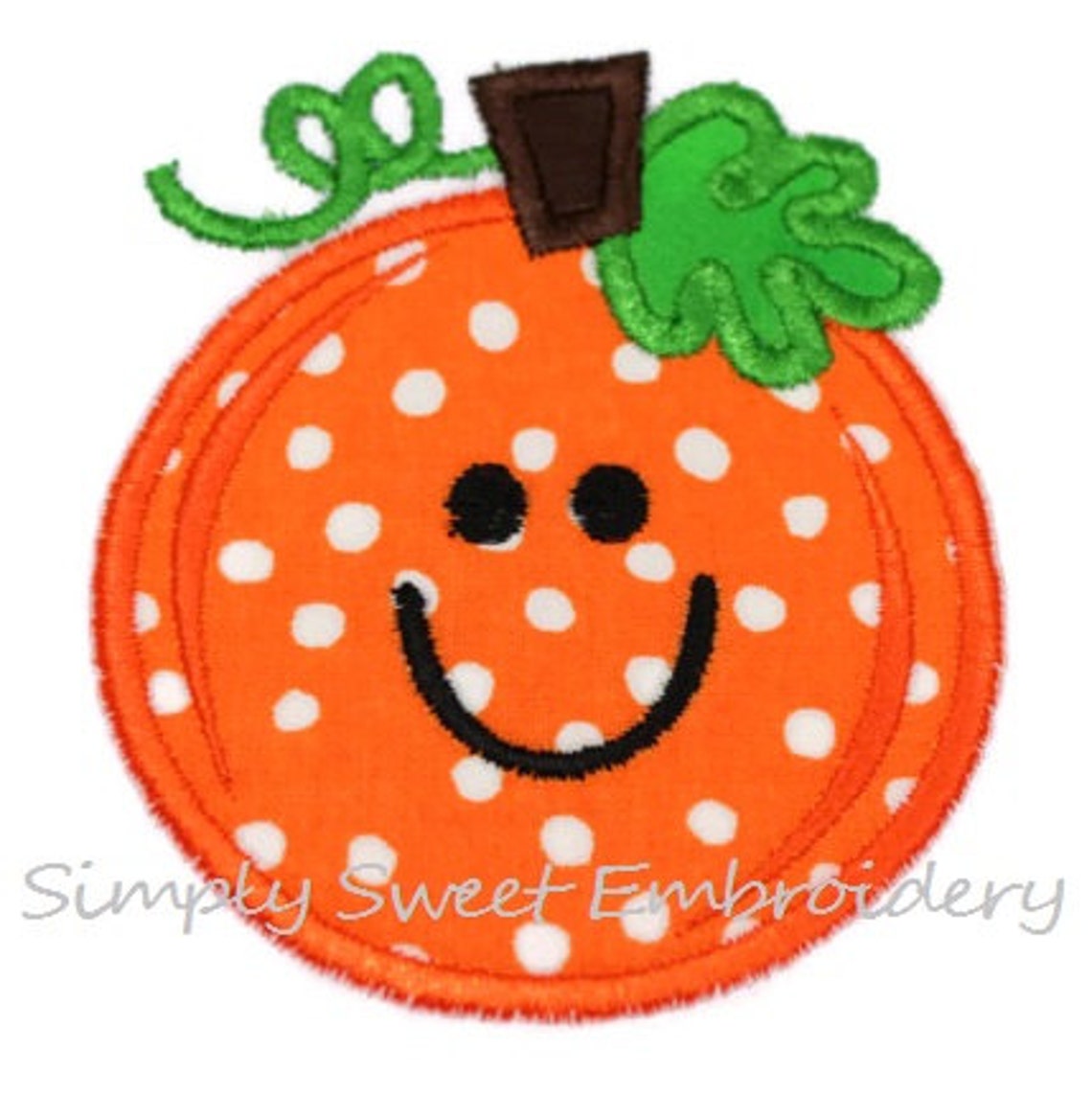 Cute Pumpkin Machine Embroidery Applique Design (digital Download) - Etsy