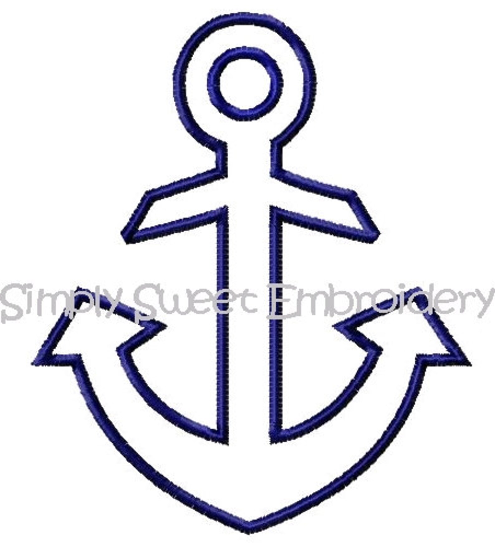 Anchor Machine Embroidery Applique Design - Etsy