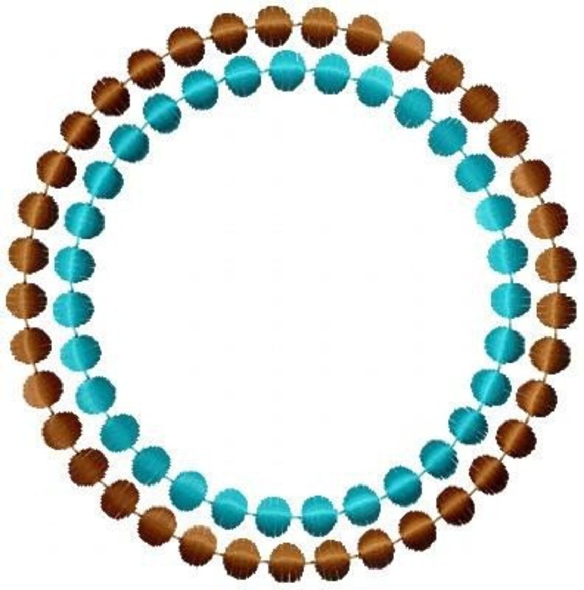 Circle Dots Frame Machine Embroidery Design 2 Sizes - Etsy