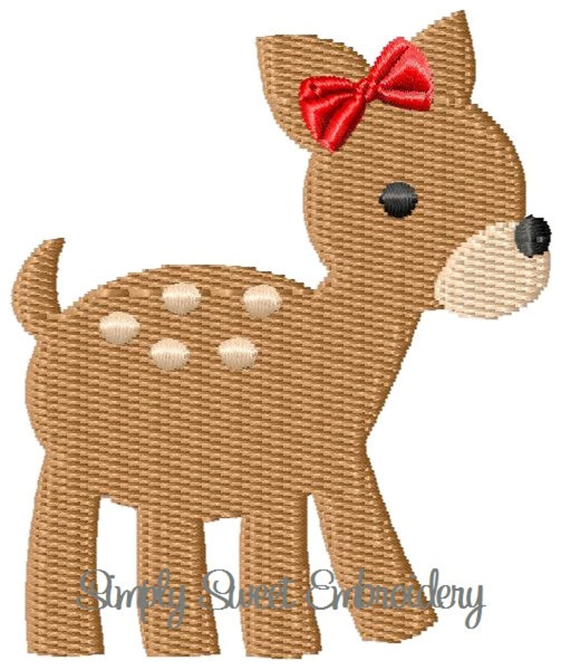 Girl Deer Machine Embroidery Design - Etsy