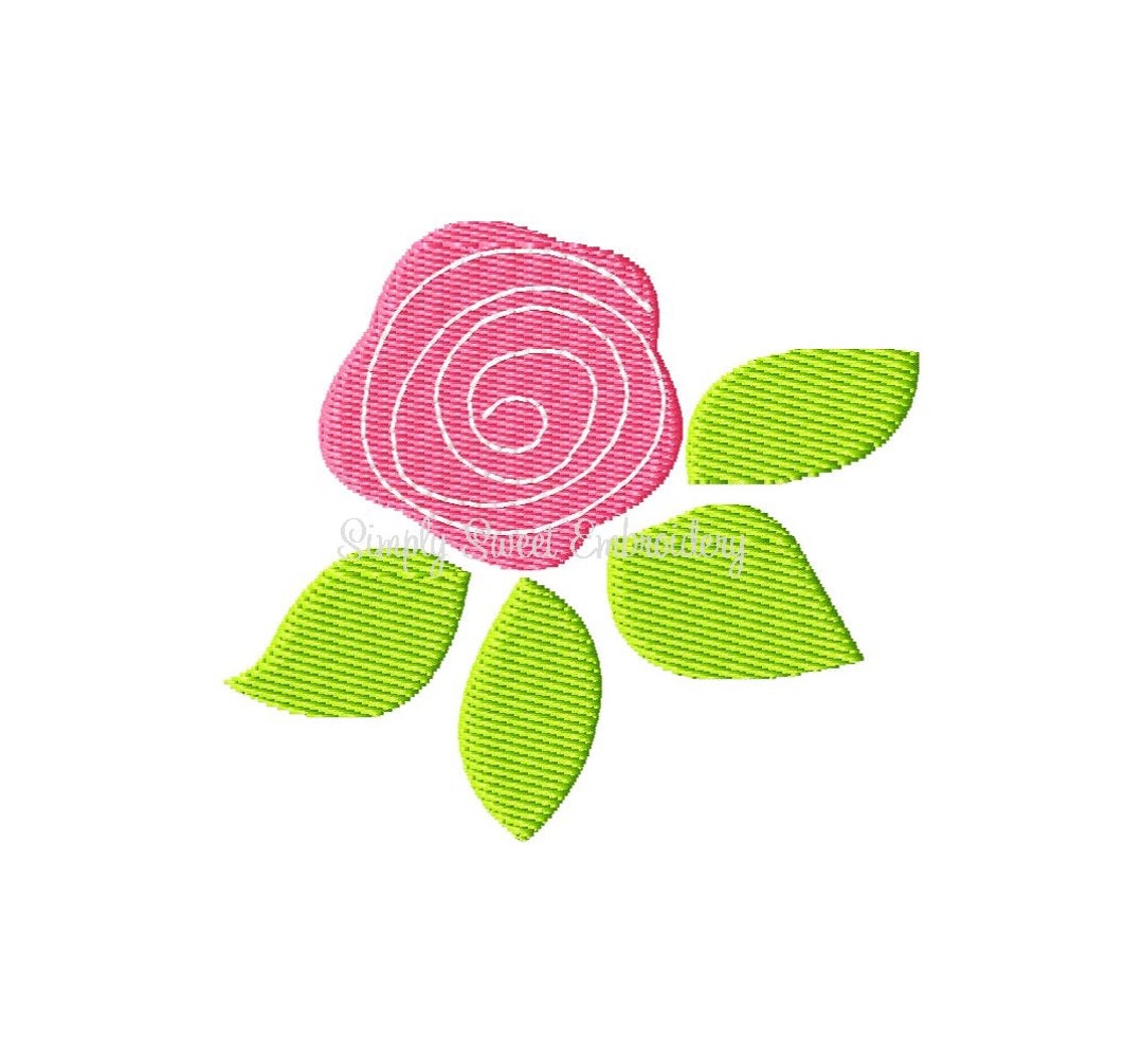 Rose Bud Mini Machine Embroidery Design - Etsy