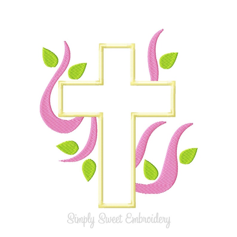 Cross 2 Machine Embroidery Applique Design | Etsy