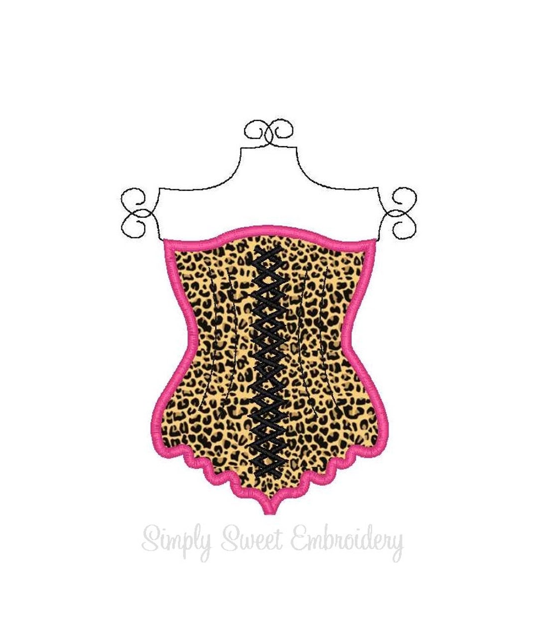 Corset Machine Embroidery Applique Design - Etsy