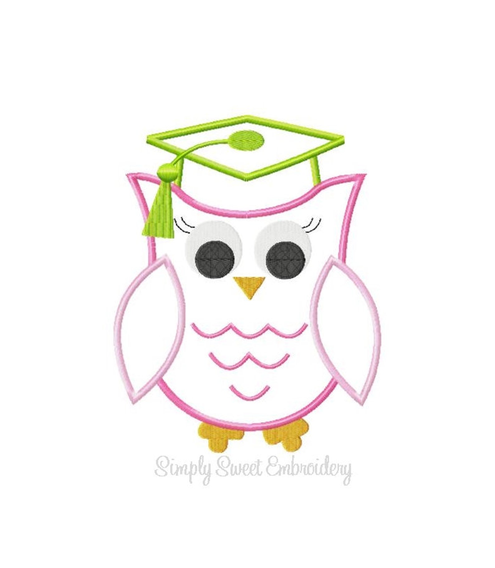 Graduation Owl Applique Design - Etsy