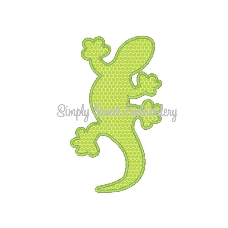 Gecko Applique - Etsy
