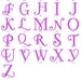 Curly Script Monogram Font Set Machine Embroidery - Etsy