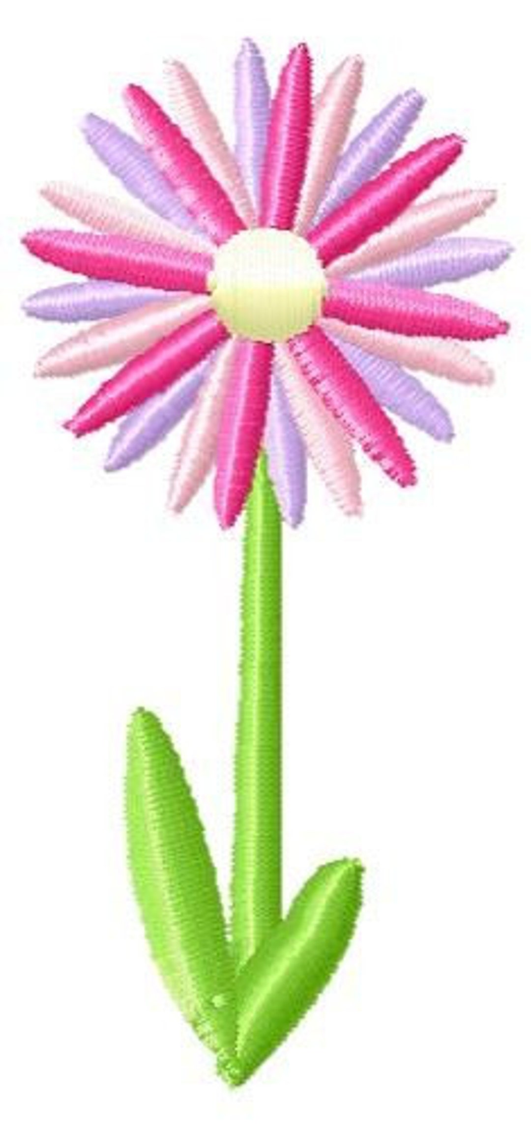 Pink Daisy Machine Embroidery Design Mini - Etsy