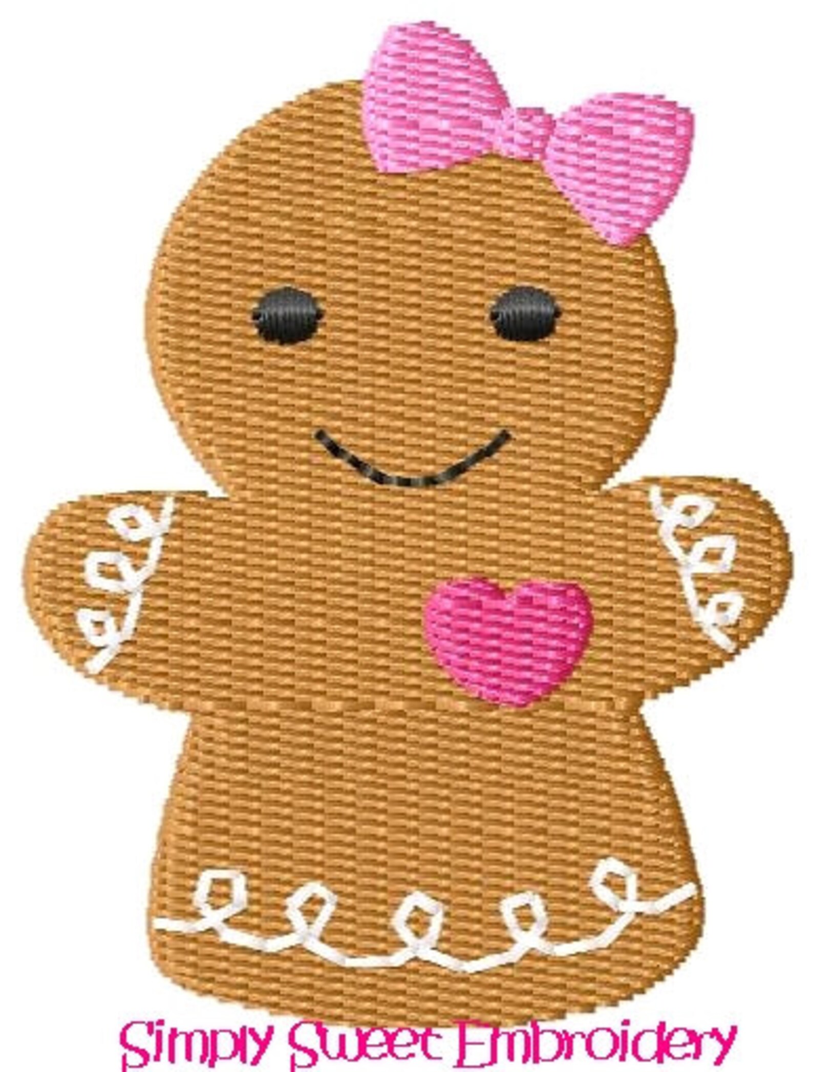 Girl Gingerbread Mini Machine Embroidery Design - Etsy