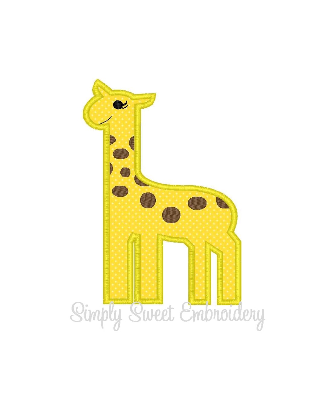 Giraffe Machine Embroidery Applique Design - Etsy