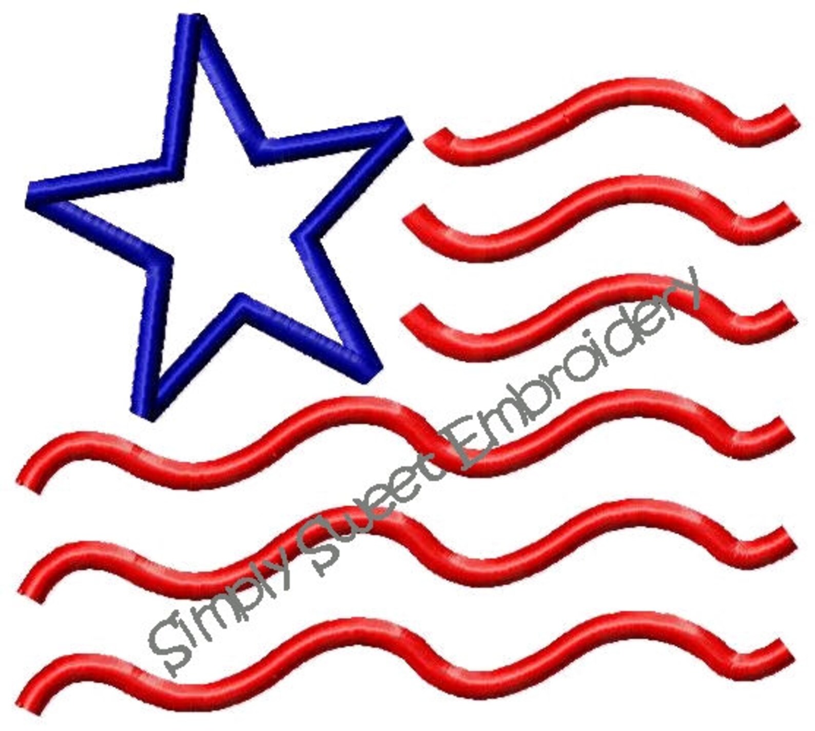 Flag Machine Embroidery Applique Design - Etsy