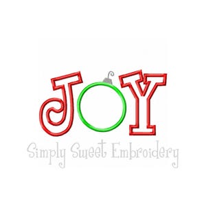 Joy Machine Embroidery Applique Design - Etsy