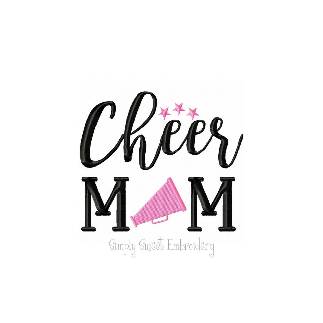Cheer Mom Machine Embroidery Design - 3 Sizes - Etsy