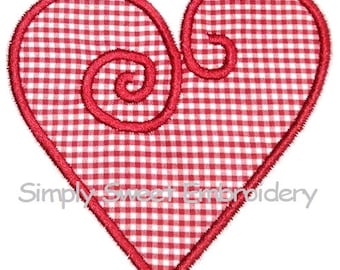 Patchwork Heart Machine Embroidery Applique Design | Etsy