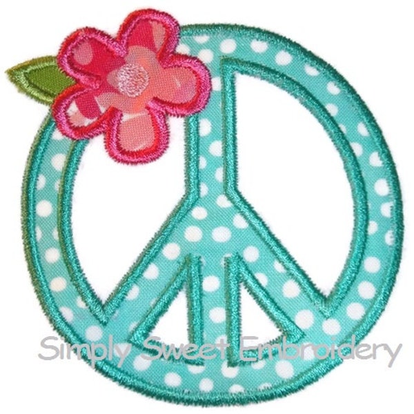 Peace Sign Applique - Etsy