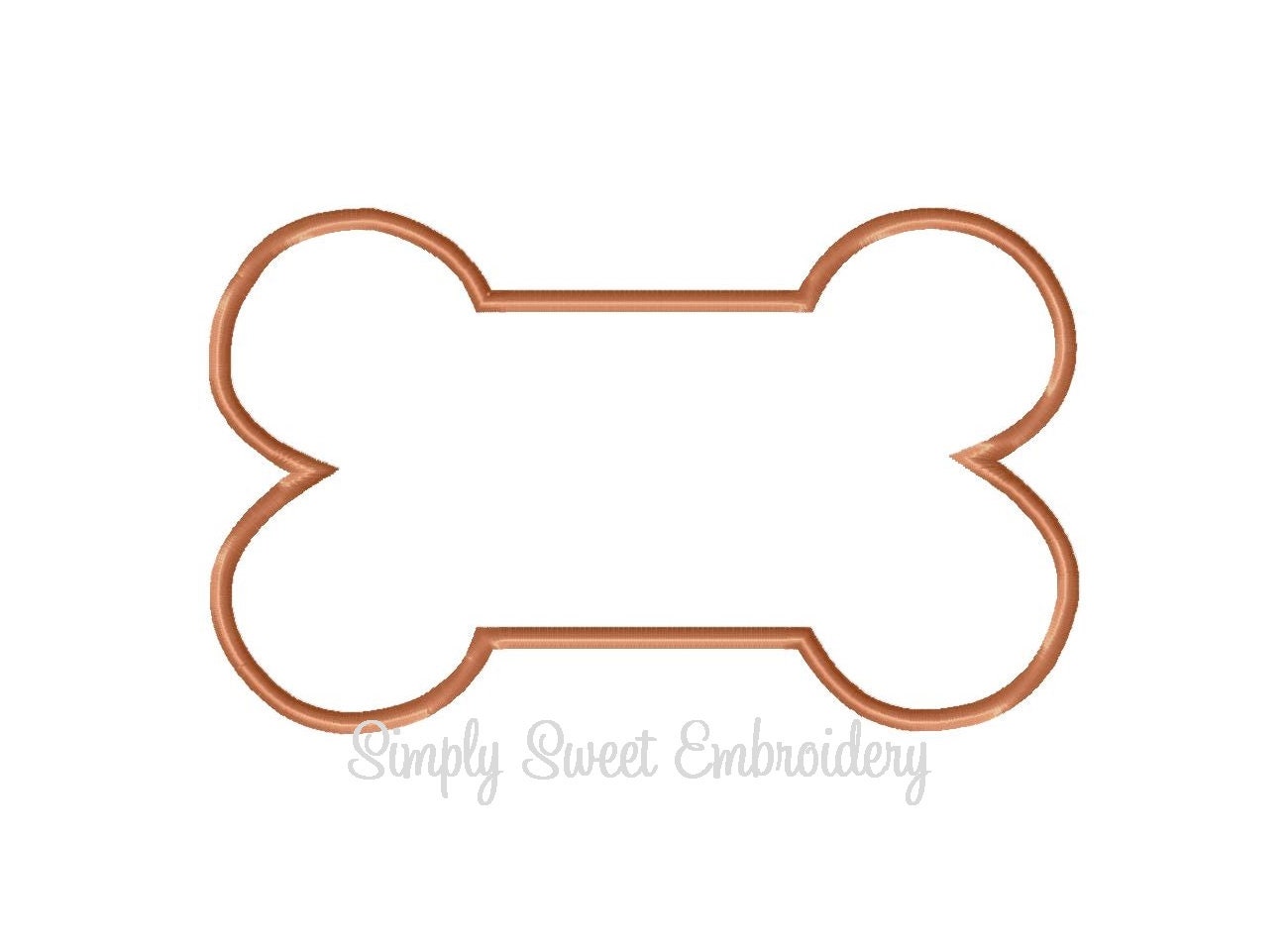 Dog Bone Machine Embroidery Applique Design 2 | Etsy