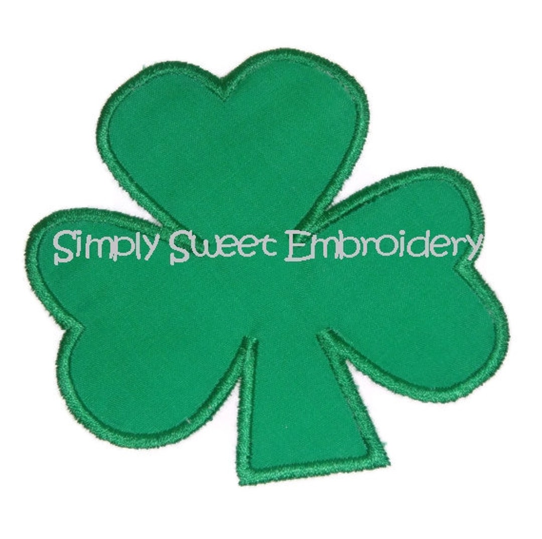 Shamrock Machine Embroidery Applique Design - Etsy