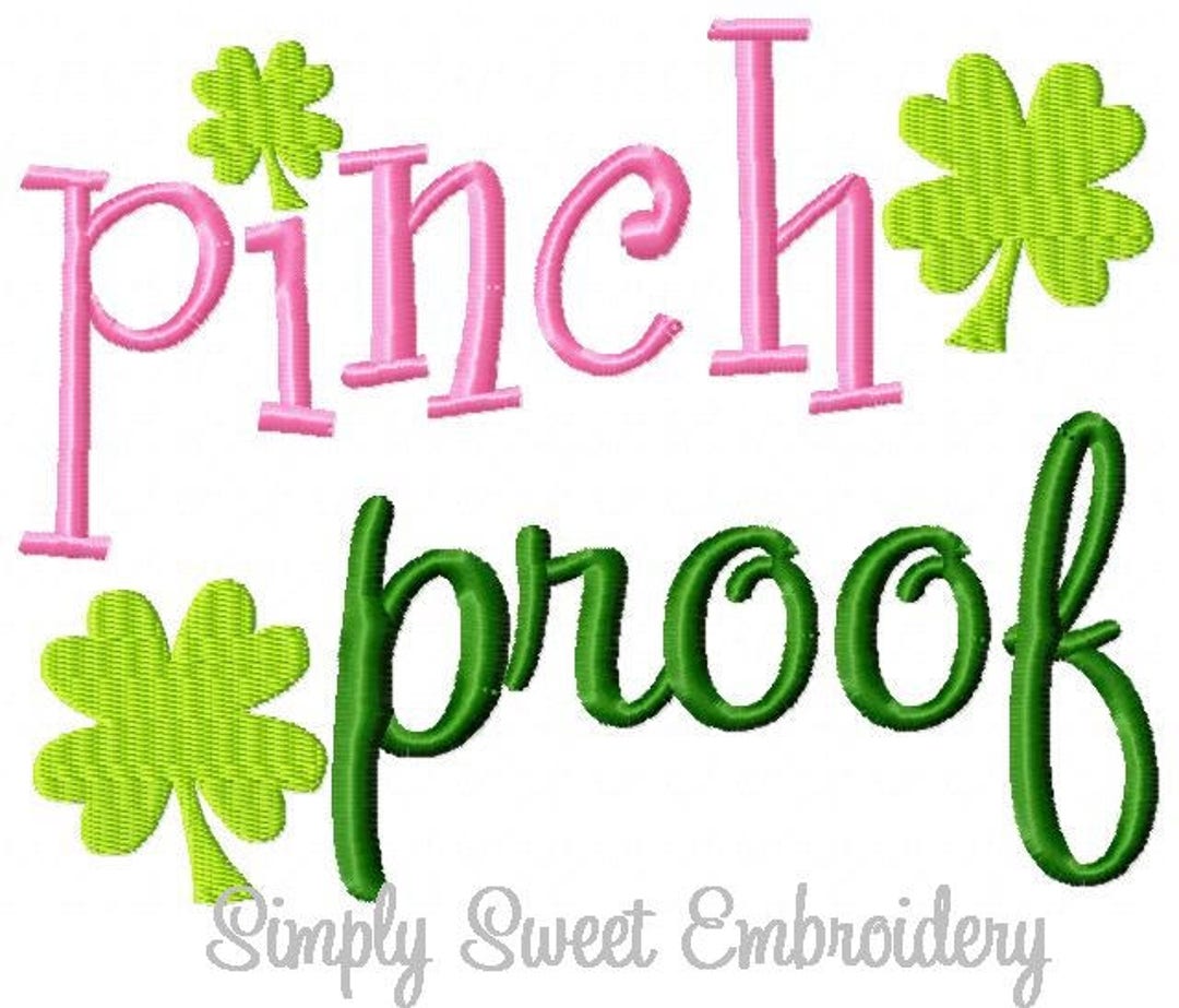 Pinch Proof Machine Embroidery Design - Etsy