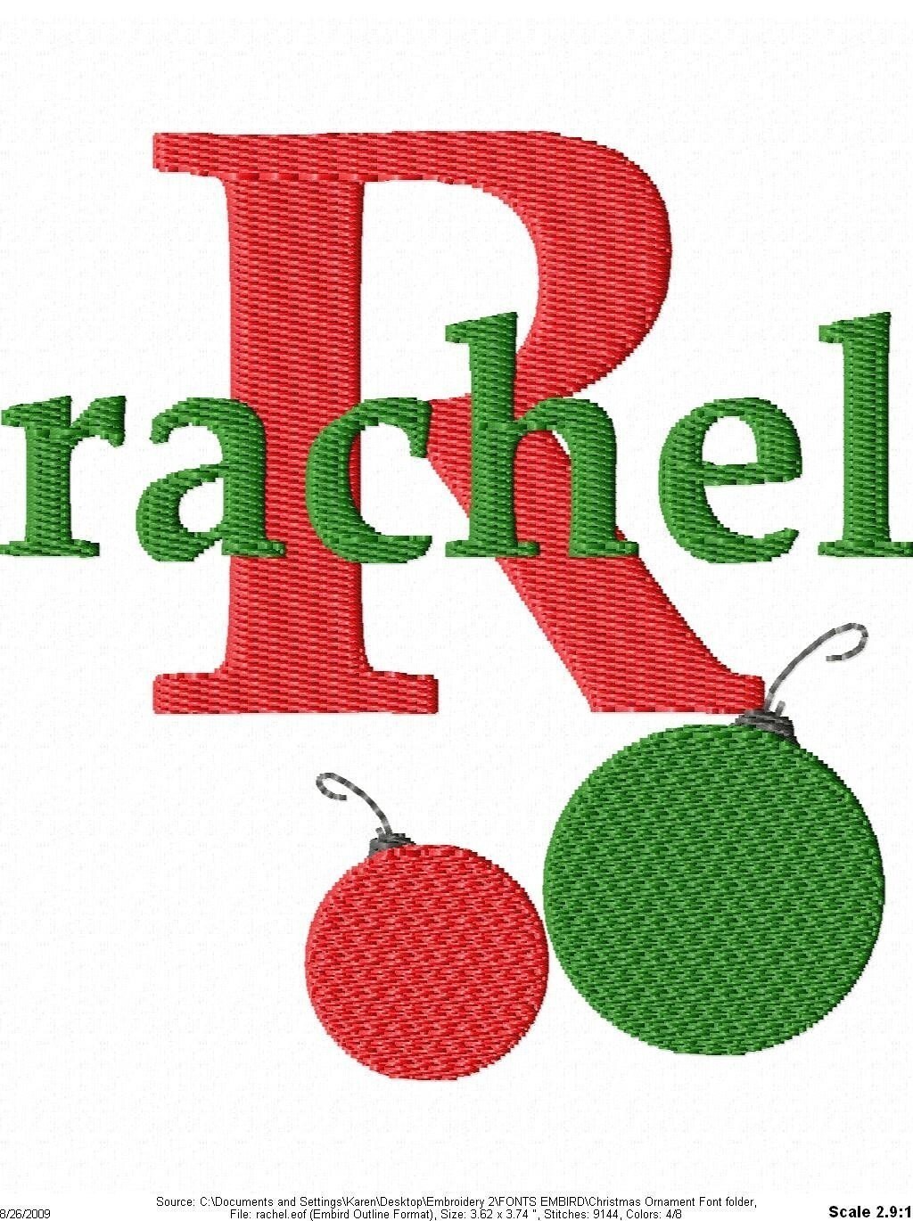 Christmas Ornament Monogram Font Set | Etsy