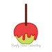 Candy Apple Machine Embroidery Applique Design - Etsy