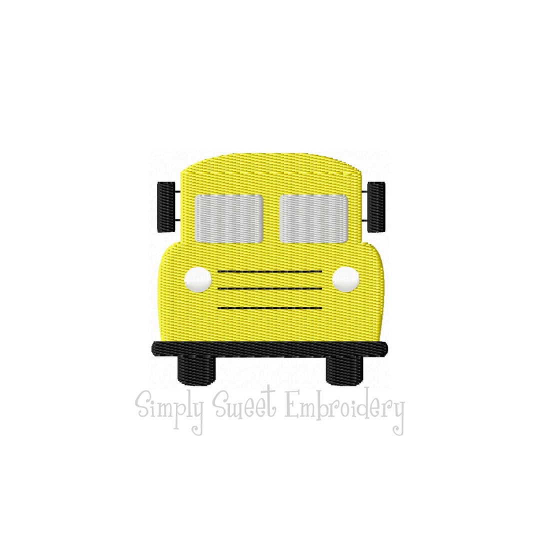 School Bus Mini 2 Machine Embroidery Design - 5 Sizes - Etsy