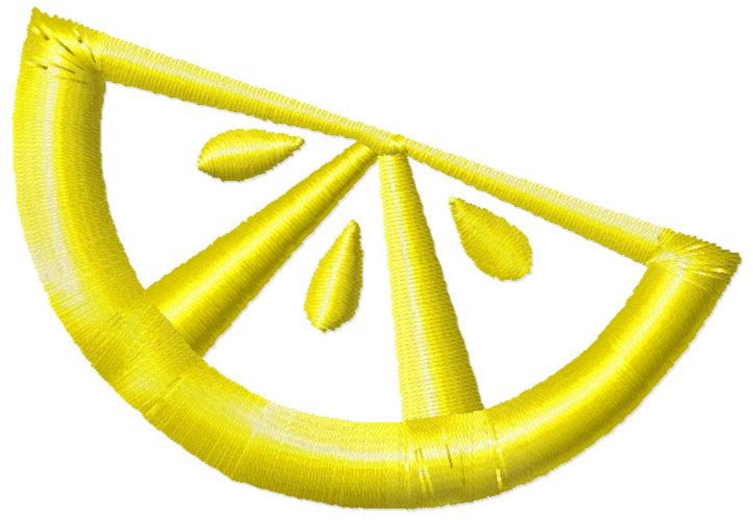Lemon Slice Mini Machine Embroidery Design - Etsy