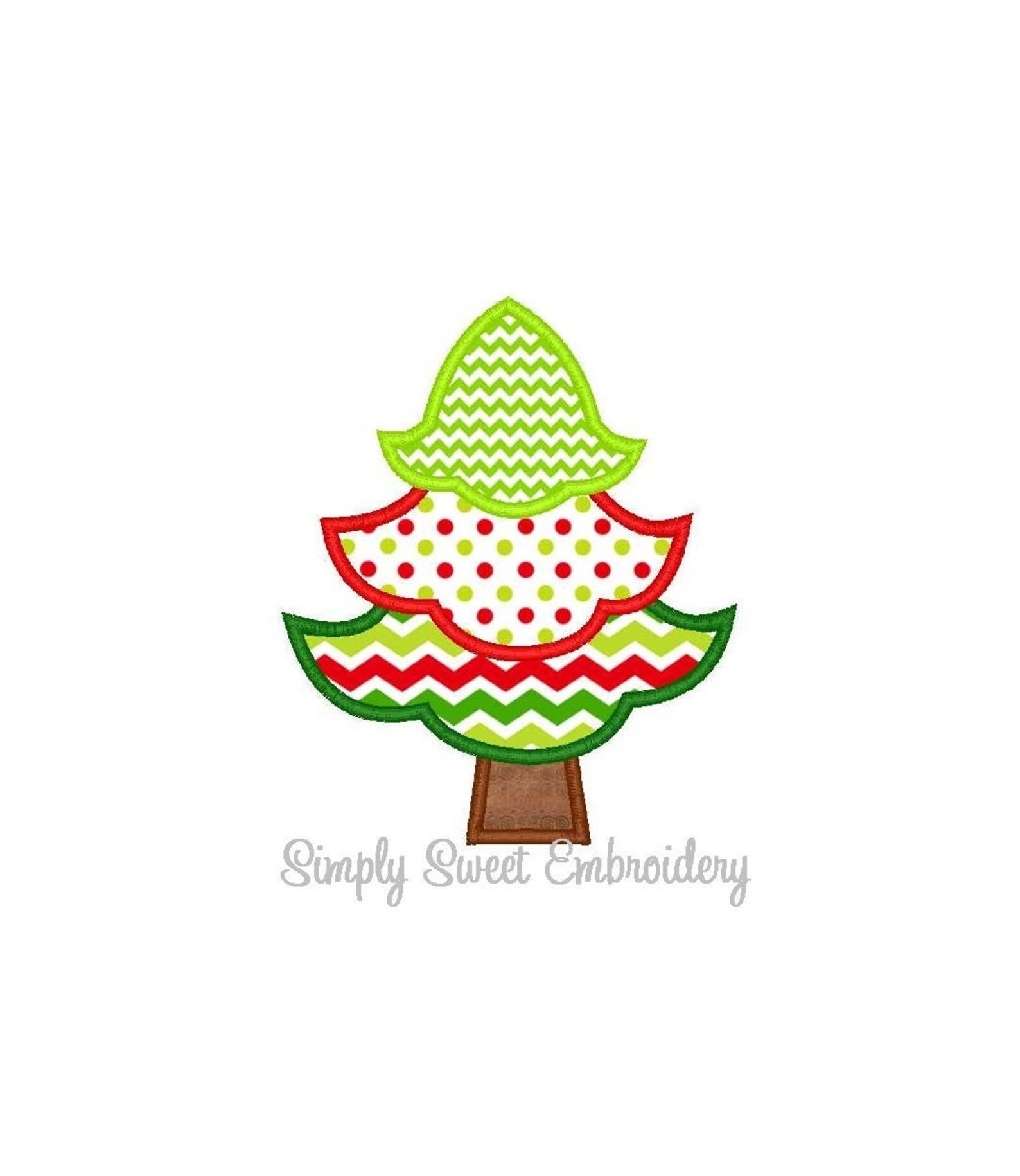 Christmas Tree 3 Machine Embroidery Applique Design - Etsy
