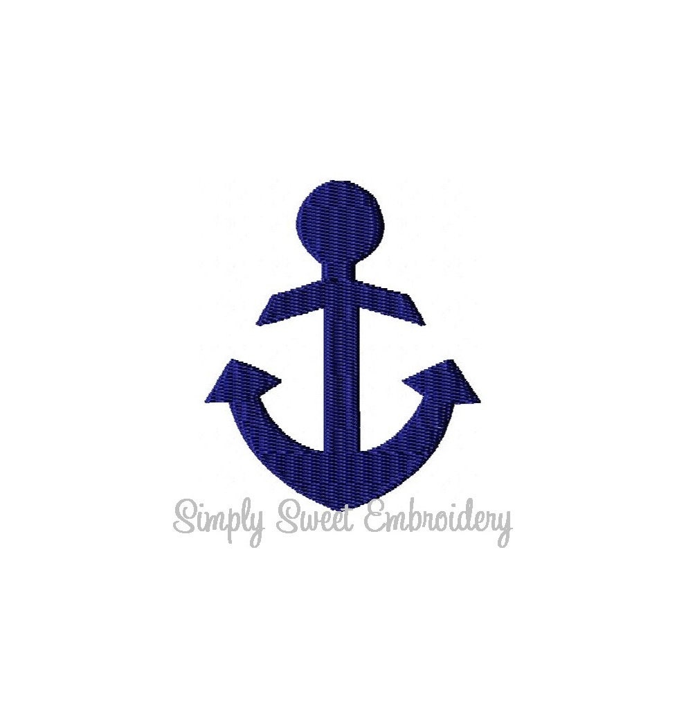 Anchor Machine Embroidery Mini Design 5 Sizes | Etsy