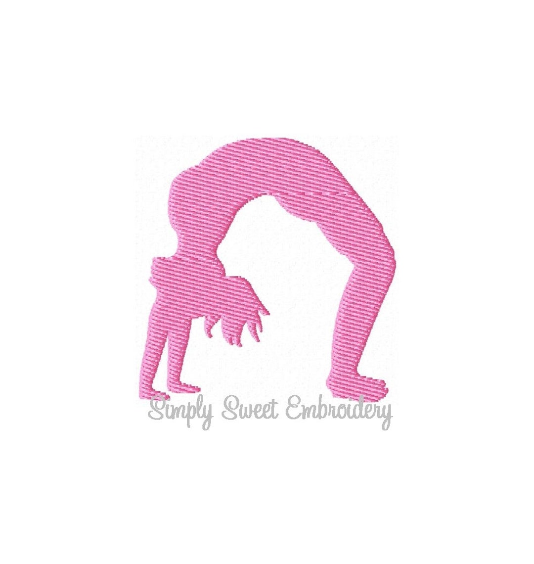 Gymnast Backbend Mini Machine Embroidery Design - Etsy
