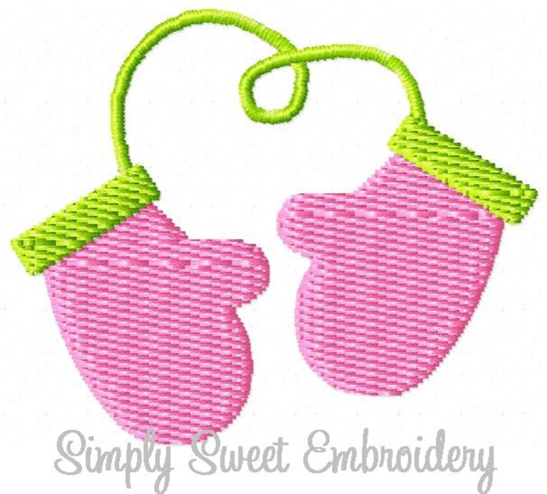 Mittens Machine Embroidery Design Mini - INSTANT DOWNLOAD - Etsy
