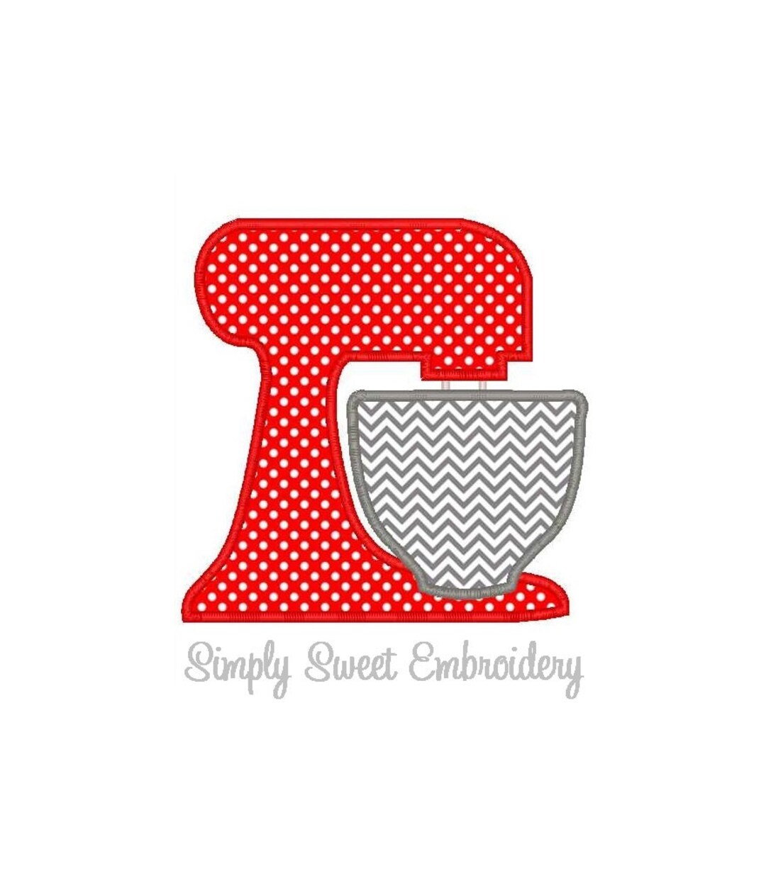 Mixer Applique Machine Embroidery Design - Etsy