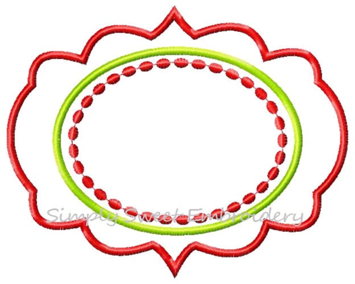 Applique Frame Machine Embroidery Design | Etsy