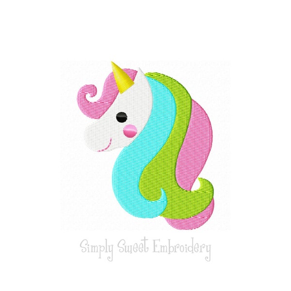 Unicorn Head Embroidery Design - Etsy