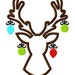 Christmas Reindeer Head Ornaments Machine Embroidery Applique - Etsy