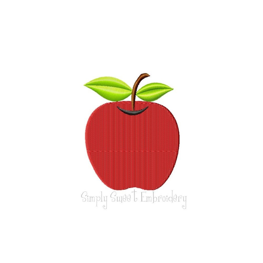 Apple Mini Machine Embroidery Design - 6 Sizes - Etsy
