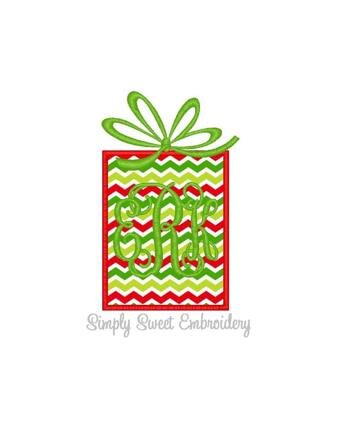 Christmas Present 3 Machine Embroidery Applique Design - Etsy