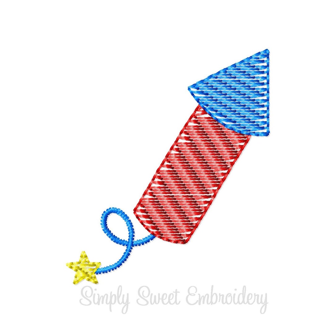 Fourth of July Firework Machine Embroidery Mini Sketch Design - Etsy