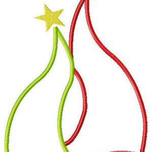 Wavy Christmas Trees Machine Embroidery Applique Design - Etsy