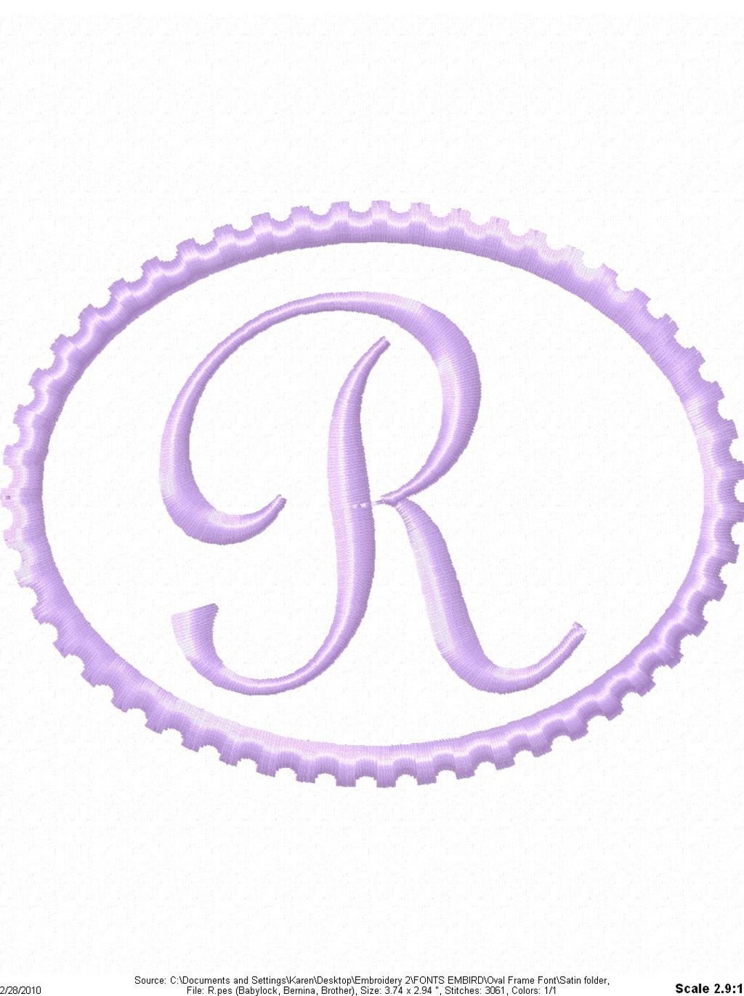 Oval Design Machine Embroidery Monogram Font Set 4x4 Hoop - Etsy