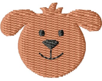 Mini Dog Face Embroidery Design, Small Dog Face Machine Embroidery ...