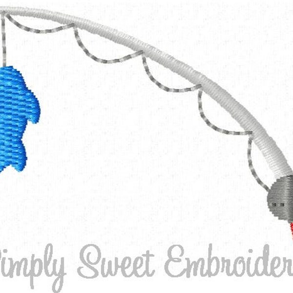 Fishing Pole Embroidery Design - Etsy