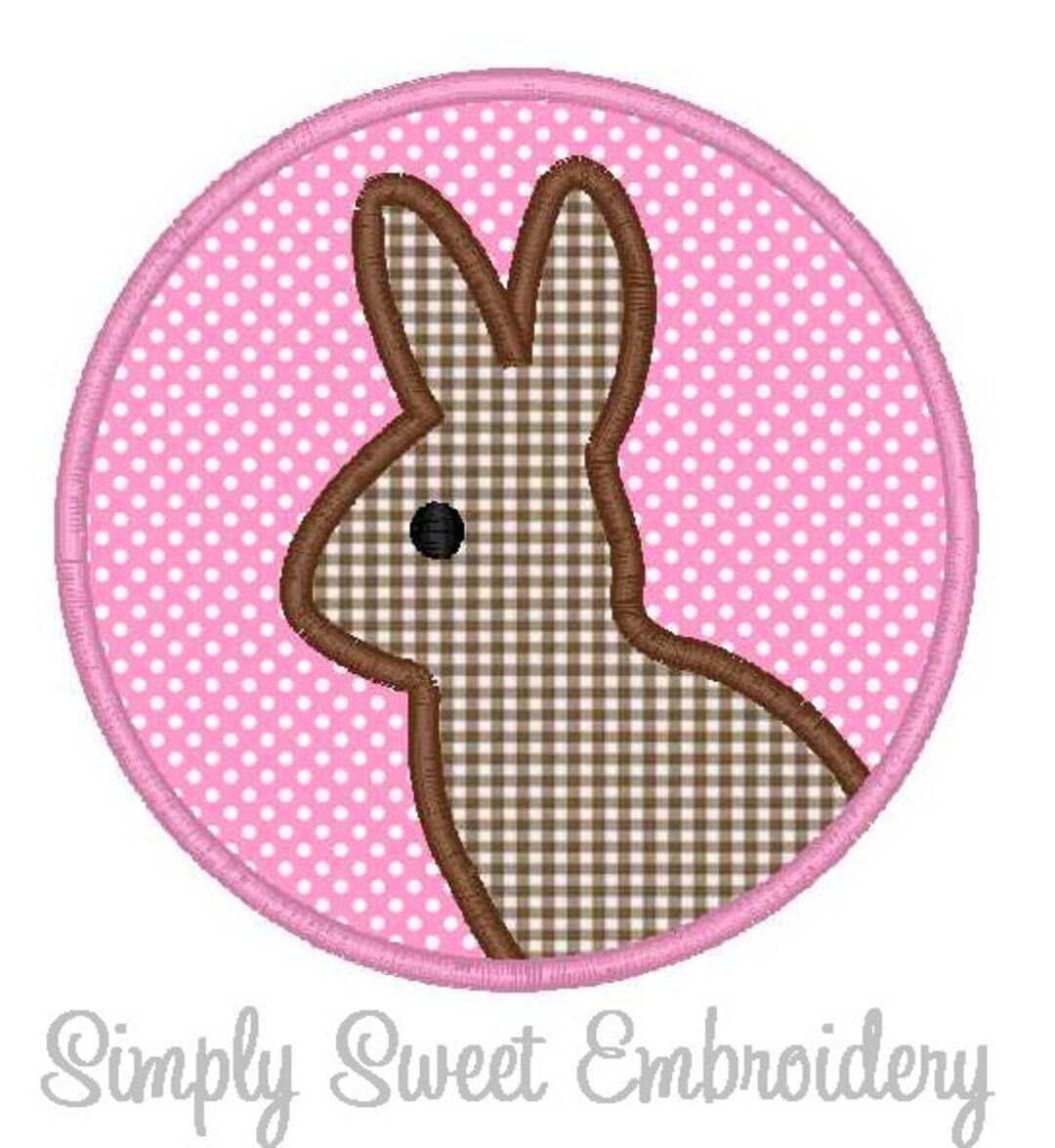 Chocolate Bunny Machine Embroidery Applique Design - Etsy