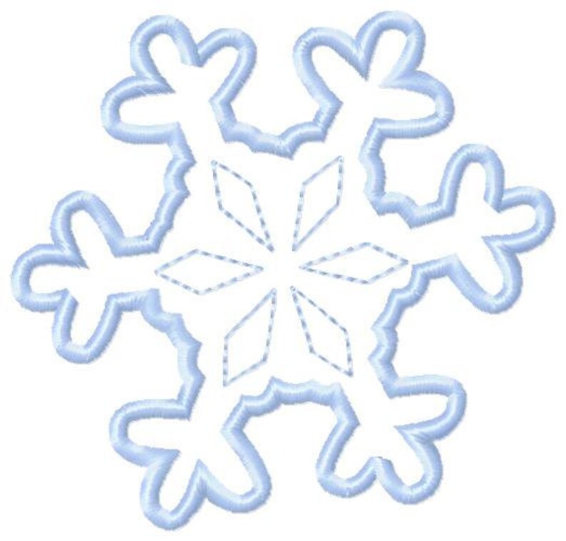 Snowflake Applique Machine Embroidery Design - Etsy
