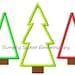 Christmas Tree Trio Machine Embroidery Applique Design - Etsy